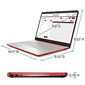HP Pavilion Laptop (2022 Model), 15.6'' HD Display, Intel Celeron Quad-Core Processor, 16GB DDR4 RAM, 1TB SSD, Online Conferencing, Webcam, HDMI, Bluetooth, WiFi, Windows 11, Scarlet Red