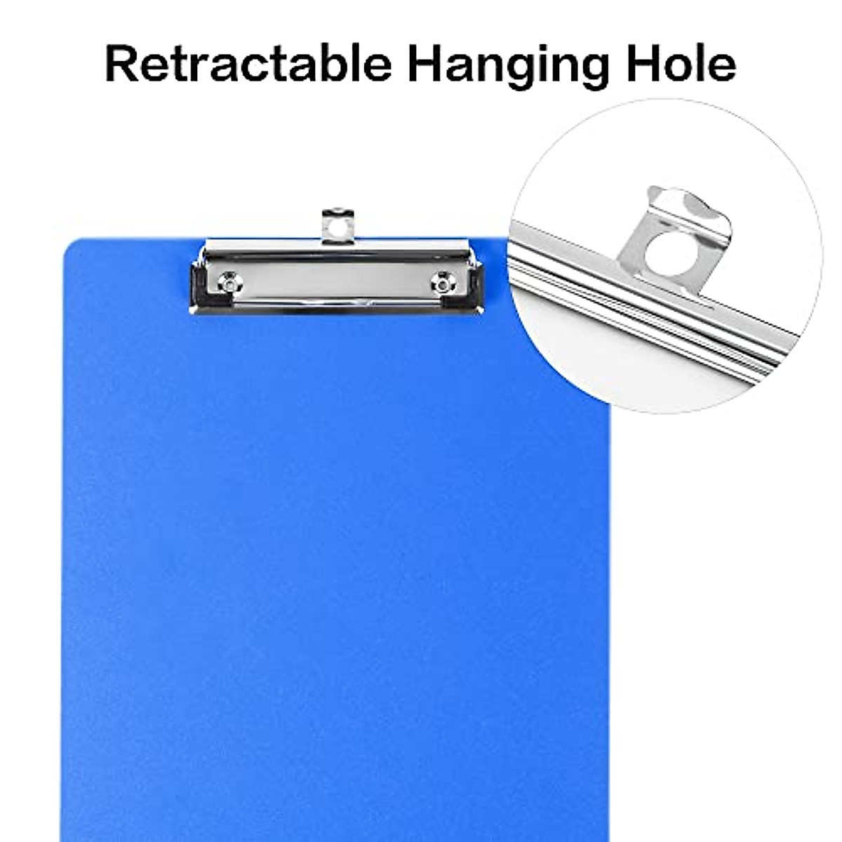 Deli Plastic Clipboard, Clip Board with Low Profile Clip, Standard A4 Letter Size Clipboards for Nurses, Students, Office and Women, Blue, 2 Pack