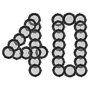 Joywayus Rubber Washers with 40 Mesh Stainless Steel Filter Screen Have Self Locking Tabs Fit for 3/4" Garden Hose or Water Faucet (Pack of 40)