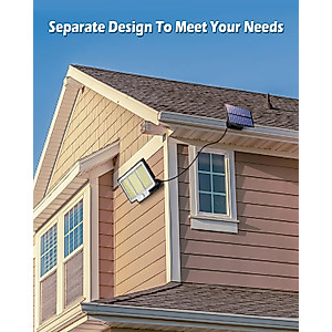 oulac Solar Lights for Outside, 210 LED Motion Sensor Outdoor Lights, IP68 Waterproof Outdoor Solar Lights, Solar Flood Lights Outdoor for Yard, Patio, Garden(2 Pack)