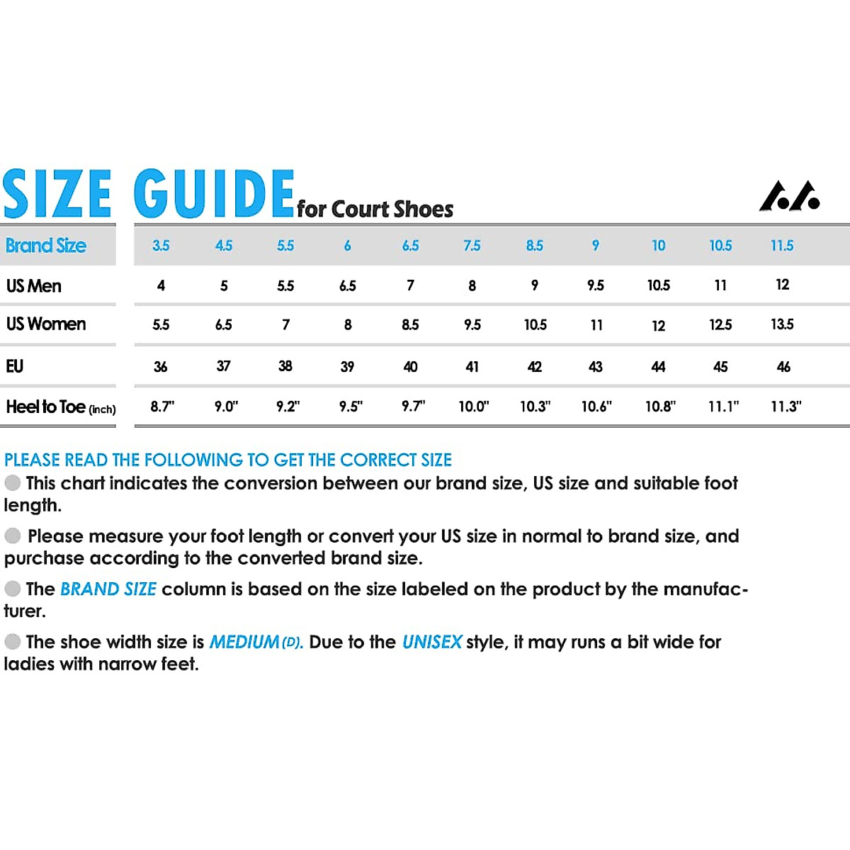 Condromly Women's Men's Light 20 Non-Marking Court Shoes (020 Blue, 42)