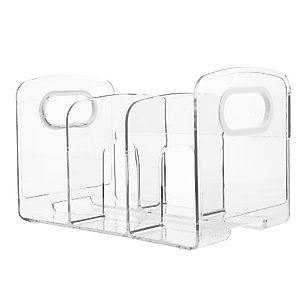 NOLITOY Exquisite Book Organizer Acrylic File Organizer Study Book Ends Bookends Exquisite Book Holders Crafted Book Ends Decorative Book Ends Books Desktop Book Stand Plastic Student