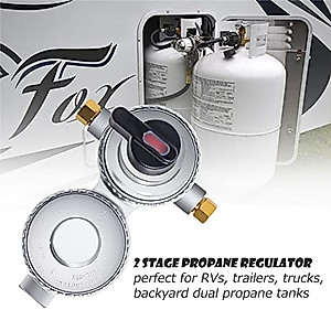 Dual Tank RV Propane Regulator - 2 Stage Auto Changeover