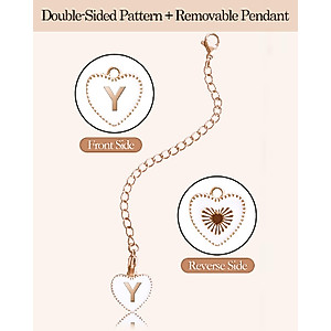 OriJoy Letter Accessories for Stanley Cup, Name ID Letter Handle For Stanley/Simple Modern Tumbler, Heart Shape Initial Identification （Y）