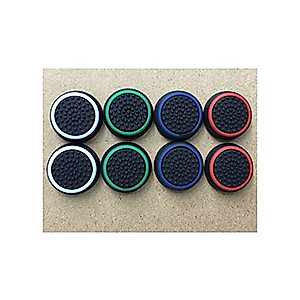 4 Pair / 8 Pcs Replacement Silicone Thumb Grip Stick Analog Joystick Cap Cover for Ps3 / Ps4 / Ps5 / Xbox 360 / Xbox One/Game Controllers Black