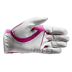 Wilson Staff Fit All Golf Glove, Pink/White