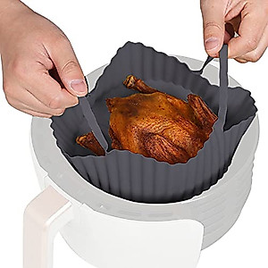 Air Fryer Cooking Liner - Heat Resistant Oven Baking Paper Liner | Round Non-Stick Serving Pot, Oven Tray, Air Fryer Accessories for Microwave Ovens, Freezers, Air Fryers Bairong
