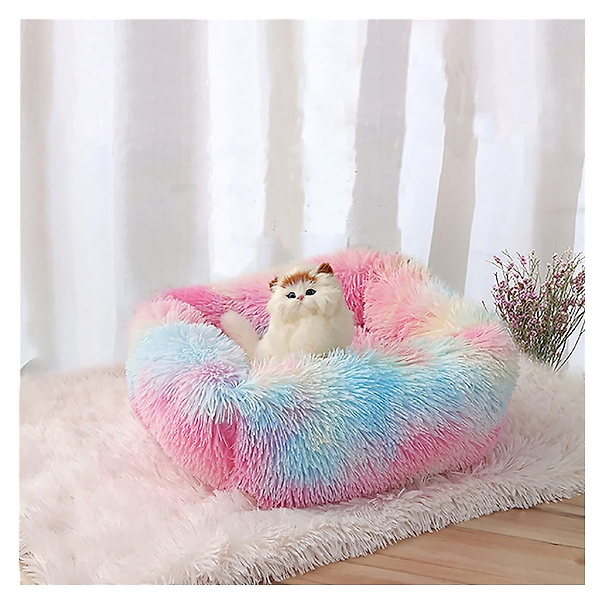 YXXJJ Pet pad Plush Dog Bed Cushion Large Dog Bed House pet Square Cushion Bed pet Kennel Super Soft and Fluffy Comfortable cat and Dog House Soft and Warm, Comfortable to Touch, Easy to Carry