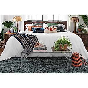 Loloi Caspia X Justina Blakeney Shag Collection Area Rug, 9'3" X 13', Teal