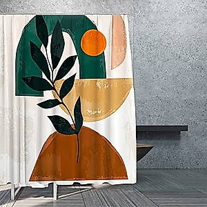 YEZEX Shower Curtain Set with 12 Hooks - Waterproof Polyester Fabric Shower Curtains for Modern Home Bathroom Decorations, Machine Washable, 72"x78"