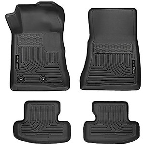 Husky Liners Weatherbeater Floor Mats | Fits 2015 - 2024 Ford Mustang | Front & 2nd Row, 3-pc Black - 99371