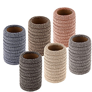 60PCS Large Hair Ponytail Holders, Large Seamless Hair ties bands, Cotton Hair Bands, by BAOLI