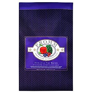 Fromm Four-Star Nutritionals Duck A La Veg Dog Food - Premium Dry Dog Food - Duck Recipe - 26 lb