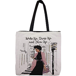 African American Expressions - Show Up Woven Tote Bag (Cotton Blend, 17" x 17") WTB-12