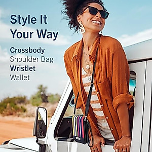 Nautica Catalina RFID Women’s Crossbody Bag, Vegan Leather Compact Cell Phone Shoulder Travel Purse Holder, Indigo