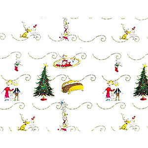 Designware Christmas Grinchmas Cindy Lou Whoville Party Decoration Vinyl Tablecover (52 Inches x 70 Inches)