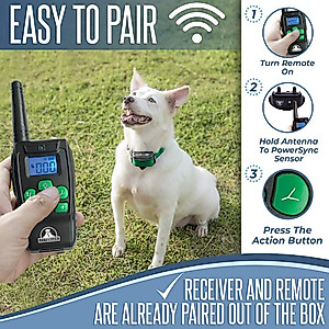 Pet Union PT0Z1 Premium Training Shock Collar for Dogs with Remote - Fully Waterproof, 4 Adjustable Training Modes - Shock, Vibration, Beep - Up to 1200ft Range