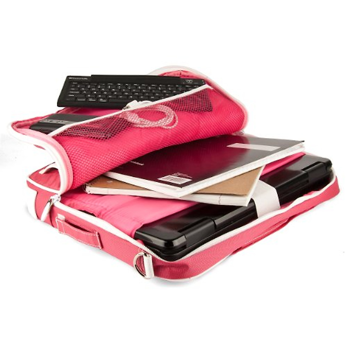 Laptop Messenger Bag for Gateway 14.1-inch Laptop CLT146401, 14.1" Elite, Slim Notebook (Pink)