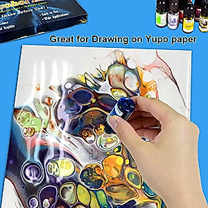 Alcohol Ink Set - 28 Bottles Vivid Colors High Concentration Metallic Alcohol Paint Resin Dye, Safe Fast Drying Effect, Alcohol Ink for Epoxy Resin, Art Painting, Glass, Tumbler Making, 10ml Each