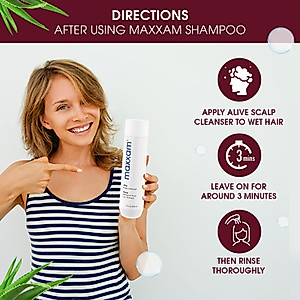 Maxxam Alive Cleansing Shampoo for Hair Growth and Scalp Care, Fermented Rice Shampoo for Clean and Youthful Hair