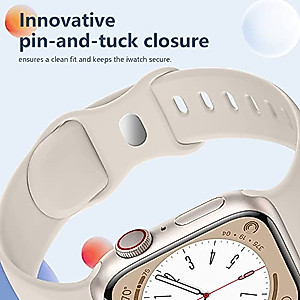 DaQin 8 Pack Sport Bands Compatible with Apple Watch Band 45mm 44mm 49mm 42mm 41mm 40mm 38mm for Women Men, Soft Silicone Waterproof Strap for Apple Watch SE Ultra iWatch Bands Series 8 7 6 5 4 3 2 1