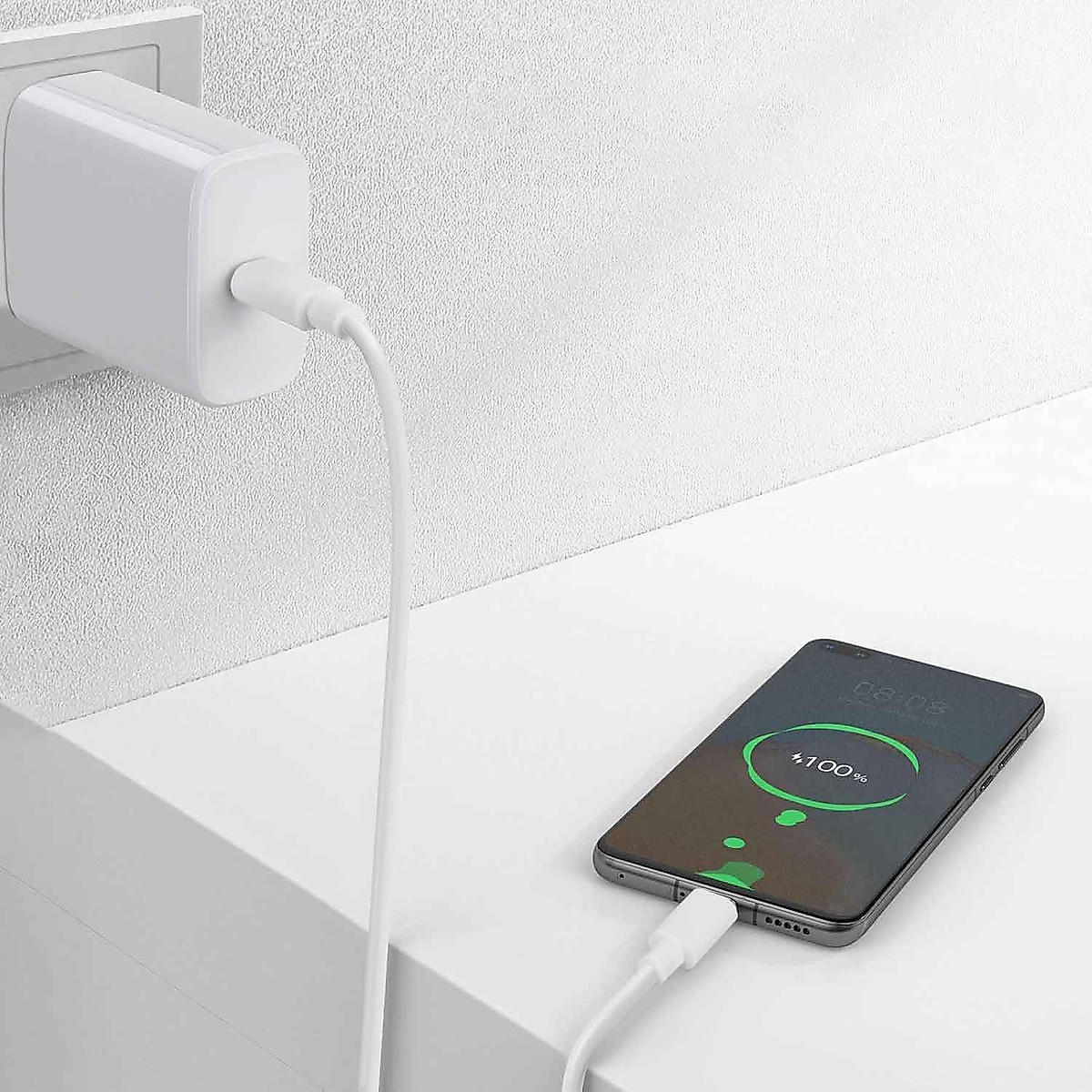 20W Charger Brick Compatible with Amazon Fire 7 Kids Tablets, Fire HD 10, Kindle Fire, iPad Pro Air, Galaxy Tab S10 Plus, OnePlus Pad, Surface Pro 9 - with 5 ft Charging Cable Set