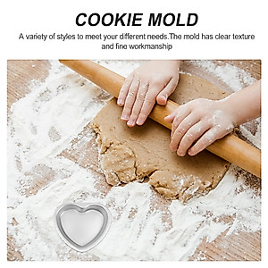 Cabilock Heart Mold 5pcs Aluminium Cake Pan Tin Heart Shape Cake Baking Tin Tray Muffin Chocolate Baking Mold Fondant Non Stick for Cake Bread Baking Egg Shaped Cake Pan (4.2x4.1 inch)