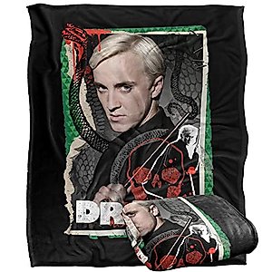 Harry Potter Draco Malfoy Photo Collage Officially Licensed Silky Touch Super Soft Throw Blanket 50" x 60"