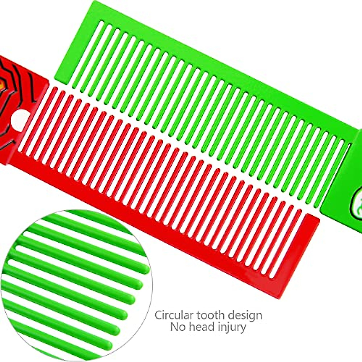 2Pcs Hulk & Iron Man Comb Stainless Steel Metal Comb Dense Tooth Comb Compact Size Comb