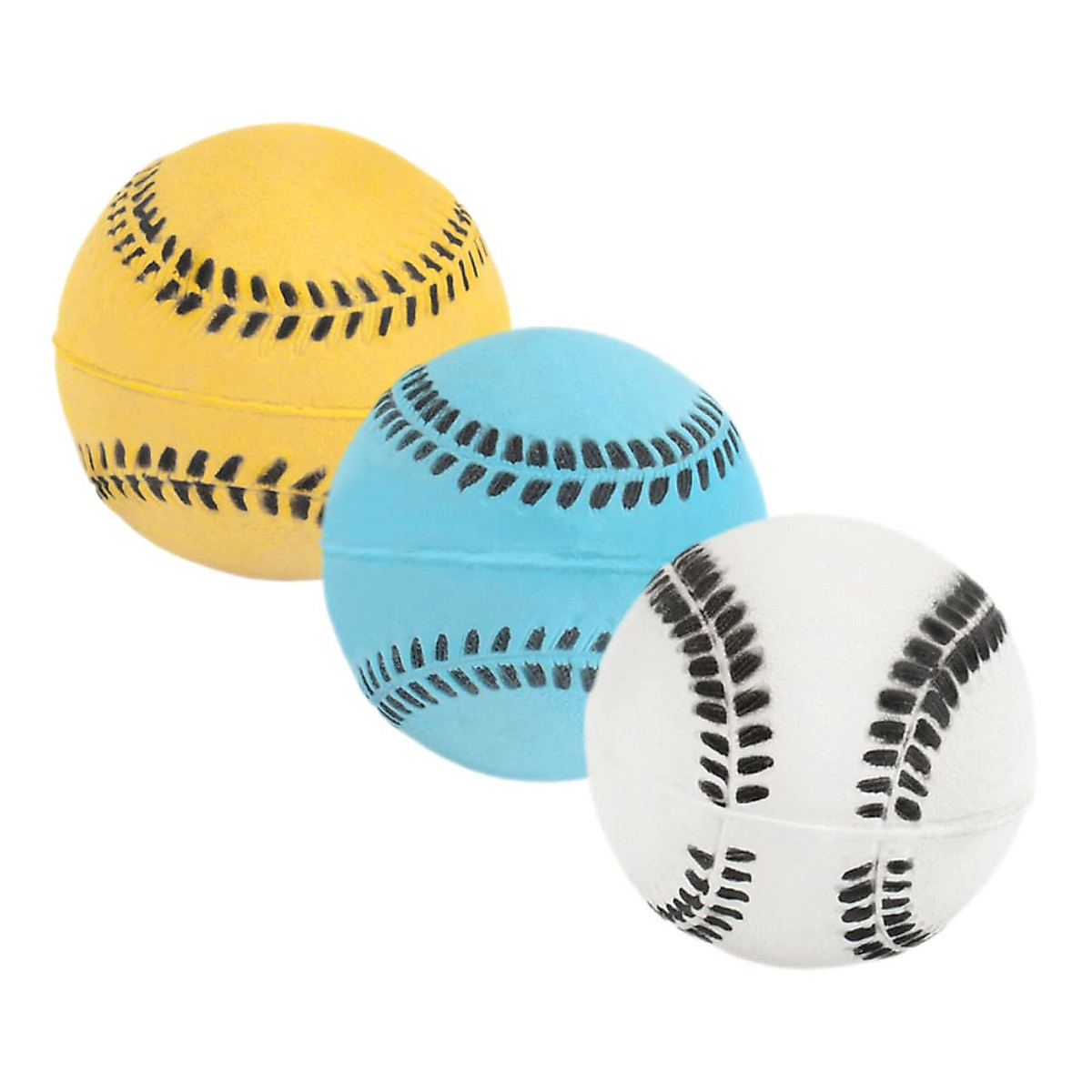 balacoo 12 Pcs pet Rubber Ball Dog Dental chew Toys Dogs Squeaky Balls Dog Molar Toy Dog Chewing Toy Squeaky Dog Ball Dog bite Balls Dogs Toy Balls Puppy Toy Dogs Ball Toy psm Small Dog