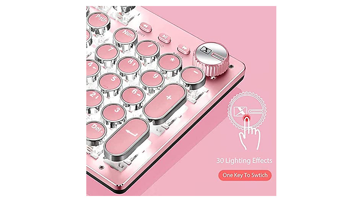 Basaltech Mechanical Gaming Keyboard and Mouse Combo, Retro Steampunk ...