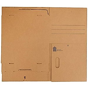 Amazon Basics Medium Moving Boxes with Lid and Handles, 19 x 14.5 x 15.5 inches, 10-Pack
