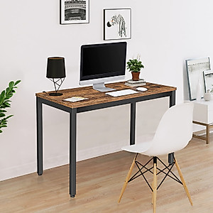 Zanzio 47.2 Inches Simple Style Home Office Writing Study Table Computer Desk, Vintage Brown