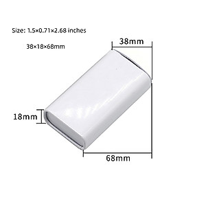 OVELCH 6pcs Metal Tin Box Containers Rectangular Empty Hinged Tins Box Containers for Gum, Candies, Mint, Easy Opening, White 1.5x0.71x2.68 Inches