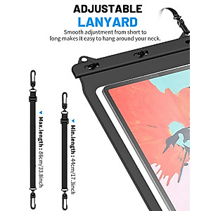 AICase Universal iPad Waterproof, Dry Bag Pouch for iPad Pro 12.9 5th/4th/3rd Gen iPad Pro 11/10.5/9.7, New iPad 9.7, iPad Pro 9.7, iPad Air 4/Air 3/Air 2, Galaxy Tab S7 Tablets up to 12.9 Inch