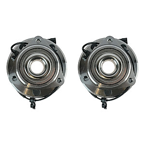 TRQ Wheel Bearing & Hub Assembly Pair Kit LH & RH Front for Jeep Wrangler