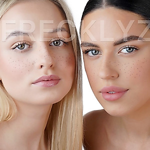 Frecklyz Waterproof Freckles - Pack of 6 Temporary Tattoo Face Stickers - Natural Looking Fake Tattoos Freckle Patch - Waterproof Makeup Accessories for Women