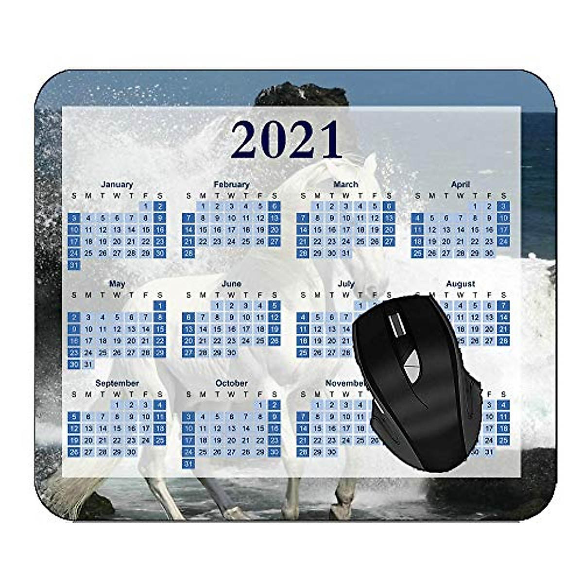 2021 Calendar Mousepads Animal Horse Reef Surf Office Mouse Pad