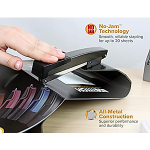 Bostitch Office No-Jam Booklet Stapler, 20 Sheets, Easy Book Binding, Black (B440SB)