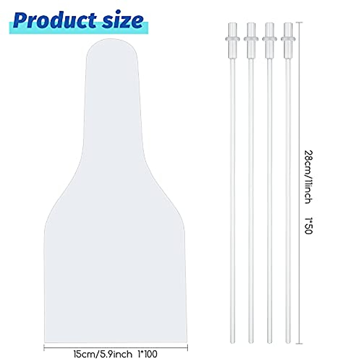 150 Pieces Disposable Artificial Insemination Rods Set Include 50 Pieces Disposable Breeding Tube Rod Tube Breeding Catheter Rod and 100 Pieces Canine Semen Collection Cones for Dog Goat Sheep