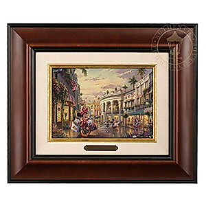 Thomas Kinkade Studios Minnie Rocks The Dots on Rodeo Drive 5 x 7 Brushwork (Burl Frame)