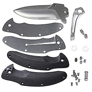 USA Knifemaker KMS Liner Lock K1257 Flipper Knife Kit - 440C Satin Blade Finish - Black G10 Scales