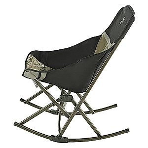 TIMBER RIDGE Portable Rocking Camping Adults Patio Rocker Chair Foldable for Lawn, Yard, Indoor, Support up to 300 lbs, Carry Bag Included, Camo