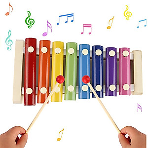 Tvoip Wooden Xylophone Toys Musical Creative Wooden Instruments 8 Notes xilofono children Baby Musical Toys Development