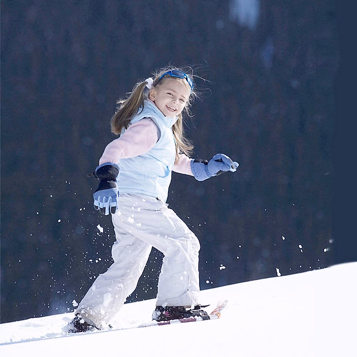 EXUAN 16‘’ Snowshoes for Youth Kids Boys and Girls, Lightweight Aluminum Alloy All Terrain Snow Shoes with Adjustable Bindings with Carrying Tote Bag (Size : 16")