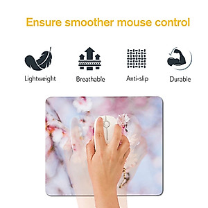 A-SUB Sublimation Mouse Pad Blank Rectangular Blanks 12 pcs for Sublimation Transfer Heat Press Printing Crafts 24x20x0.2cm White