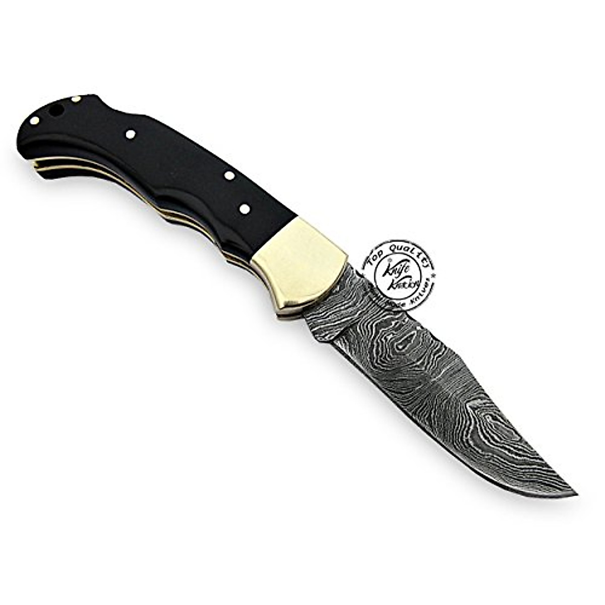 Buffalo Horn 6.5'' 100% Handmade Damascus Steel Folding Pocket Knife 100% Prime Quality