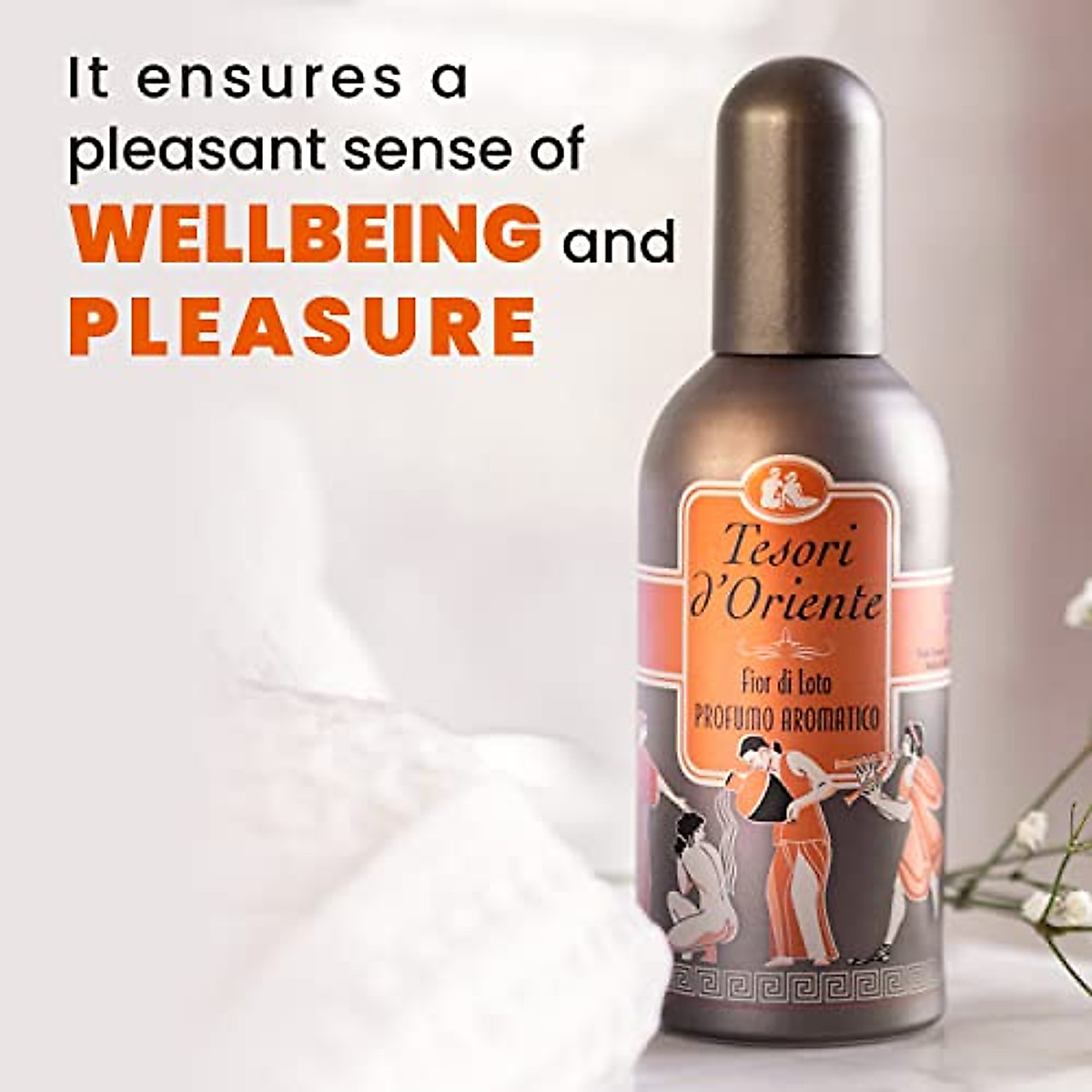 Tesori d'Oriente Perfumes for Women, Women’s Eau De Toilette Spray, Men’s Fragrances -100ml 3.38fl.oz [Italian Import]-(Lotus Flower)