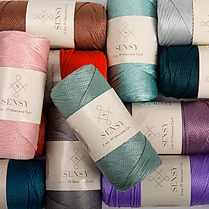 Sensy Premium 2mm 251 Yards Polyester Rope 100% Polypropylene Cord Macrame Cord 2mm Crochet Bag Cord Macrame Rope Crochet Thread Gift for Knitter (Copper)