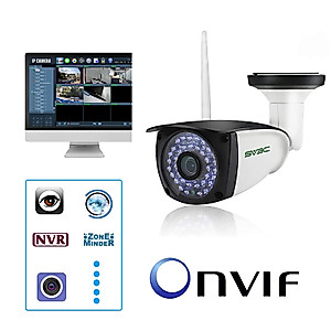 SV3C 5MP WiFi IP Camera Outdoor, Dual Band 2.4GHZ 5GHZ WiFi Security Cameras, Exterior Onvif Cam Support RTSP Browser Viewing, Human Motion Detection, Two-way Audio, IP66 Waterproof, SD Card Recording